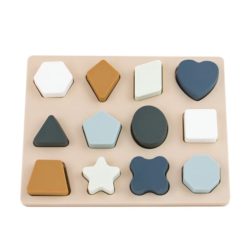 12 Different Shapes Soft Teethers Stacking Montessori Sensory ...